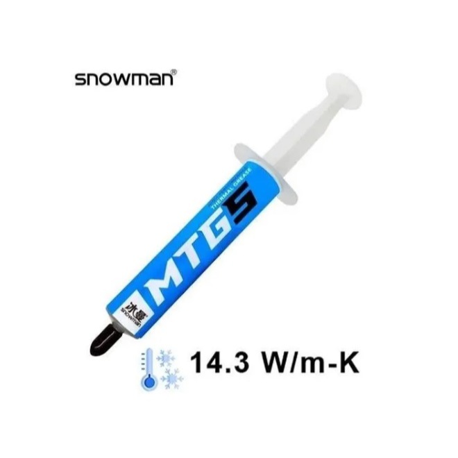 Pasta térmica Snowman MTG5 5g 14,3w/mK PC computador Console Placa de ...