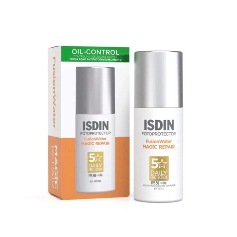 Protetor Solar Facial Isdin Fusion Water Magic Repair Oil-Control Fps50 ...