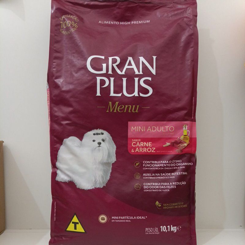 Gran plus Menu Mini adulto sabor carne e arroz 10,1 | Shopee Brasil