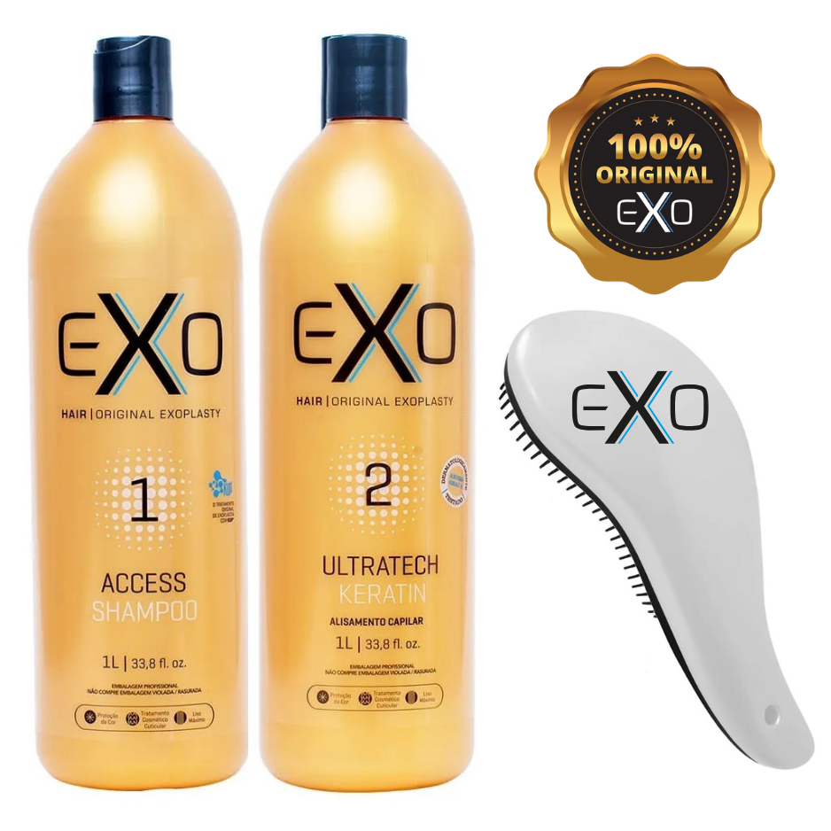 Kit Exoplastia - Alisamento Shampoo Acess + Ultratech Keratin 1L - EXO ...