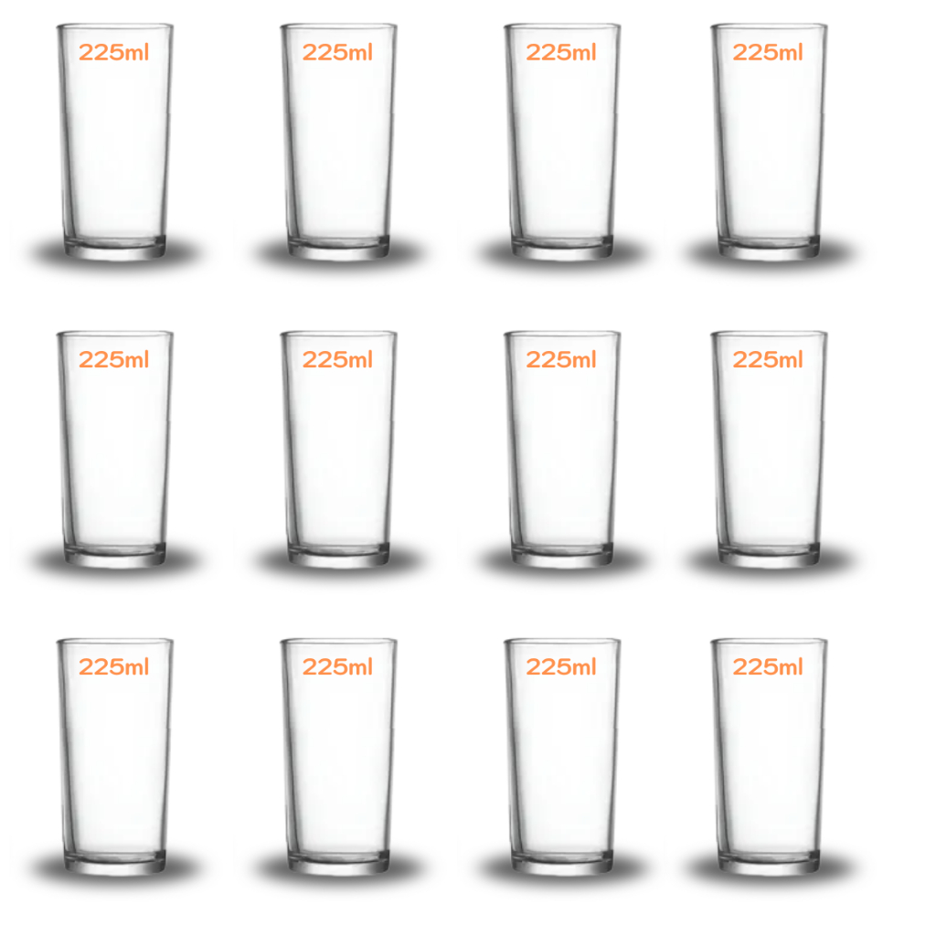 Kit Jogo 6 ou 12 Copos De Vidro Long 225ml Suco Água Casa Bar ...