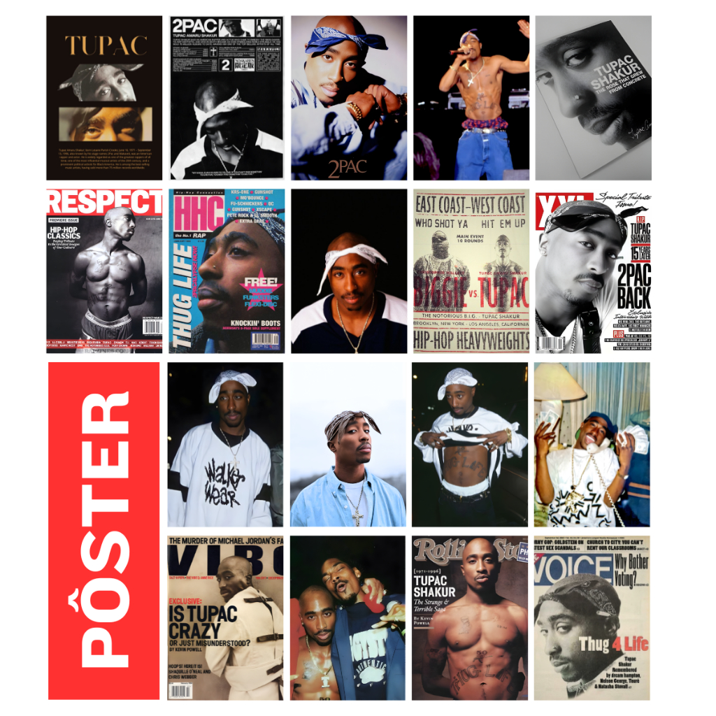 Pôster Premium Tupac - Rapper 2pac – A4 (20x30 cm) | Cartaz de ...