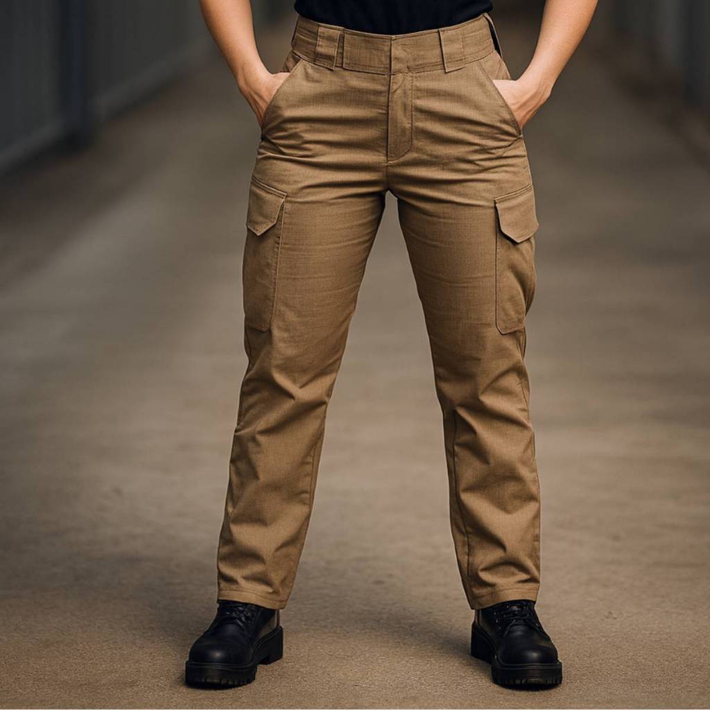 Calça Tática Feminina Brigadista Bombeiro Voluntário Resgate Cáqui Bege ...