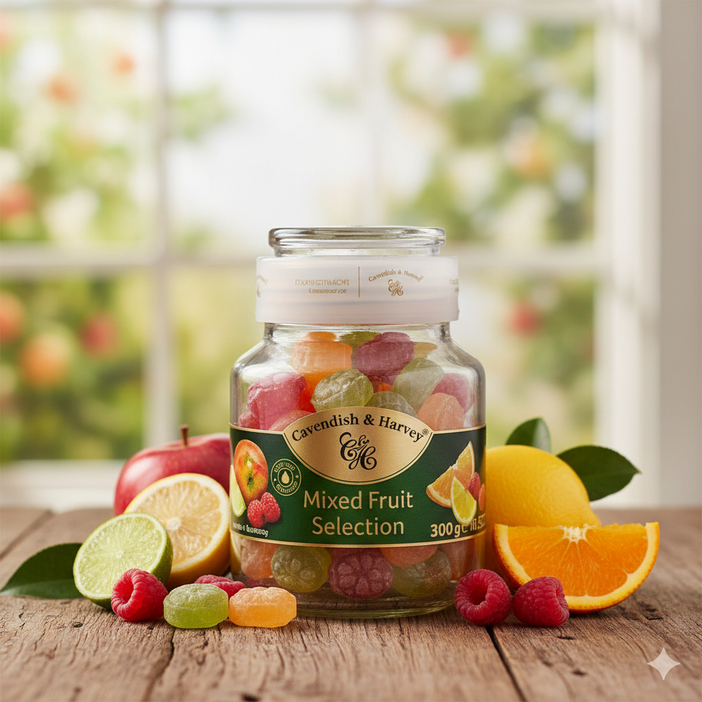 Balas Cavendish & Harvey Mixed Fruit Selection 300g | Shopee Brasil