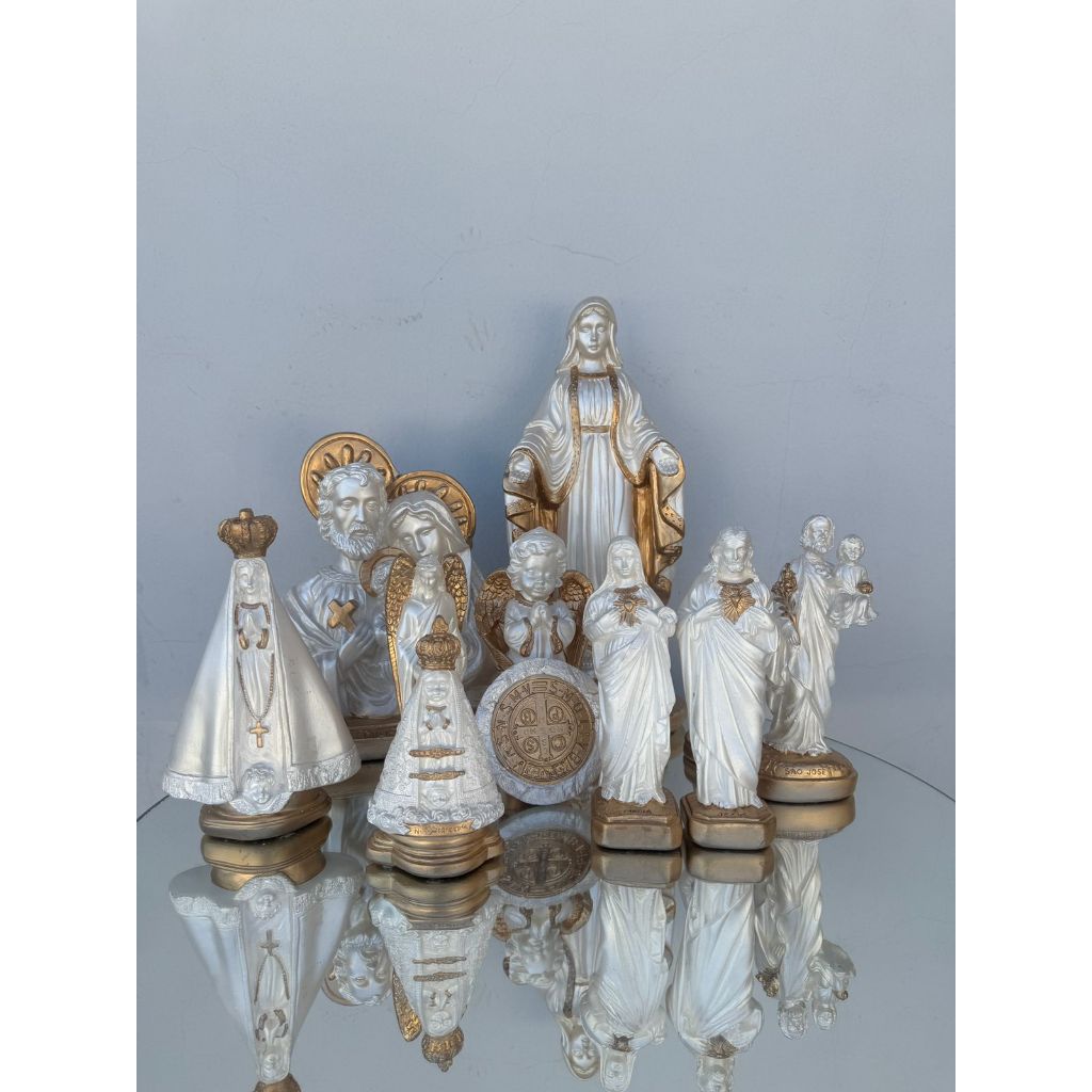 Kit Altar Catolico Imagens - Sagrada Familia Maria e Jose Anjinho Nossa ...