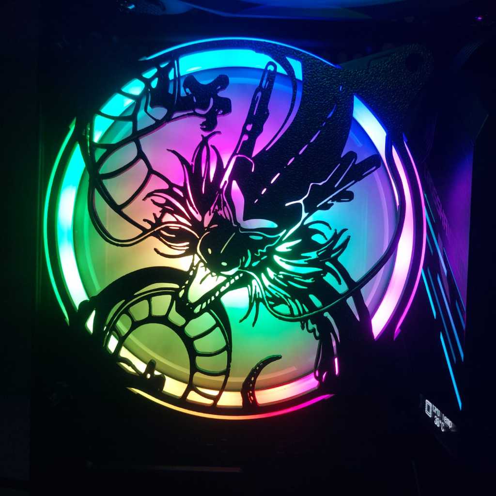 GRADE GRELHA PARA COOLER FAN GRILL 120MM X 120MM SHENLONG GOKU DRAGON ...