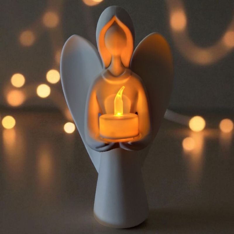 Anjo Decorativo com Luz LED Natal Enfeite Religioso Iluminado | Shopee ...