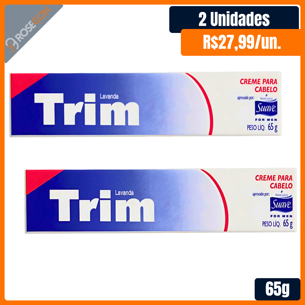 Kit Creme para Cabelo Suave Men Trim Lavanda 2 x 65g | Shopee Brasil