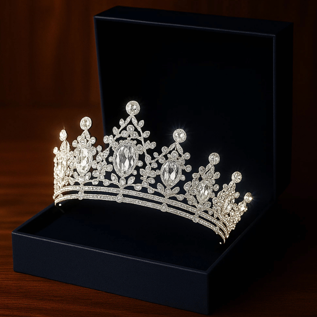 Tiara Coroa Luxo com Cristais Noiva, 15 Anos e Festa Glamour - AT ...