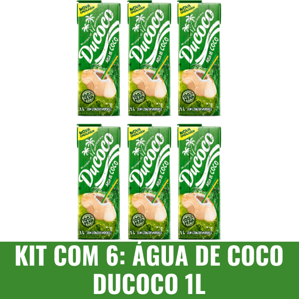 Kit 6 Água de Coco Ducoco 1L | Shopee Brasil