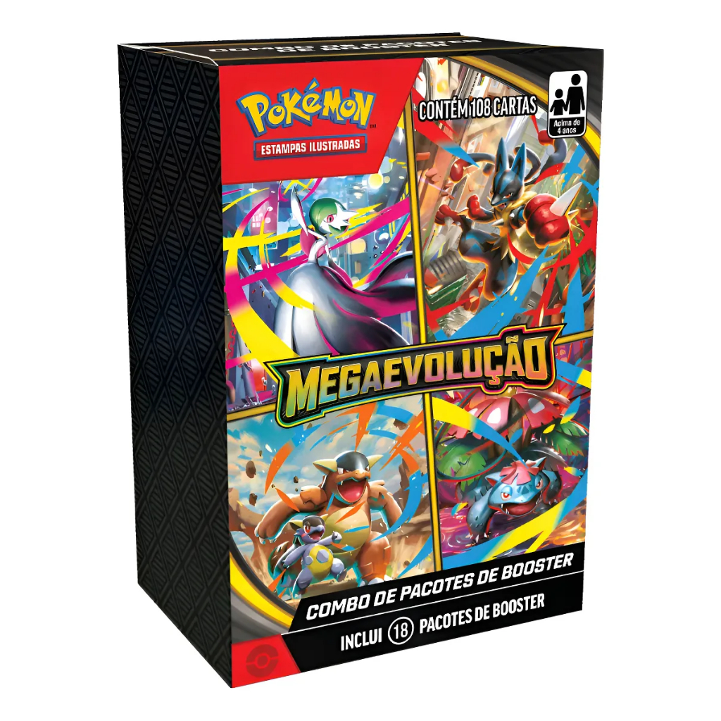 Booster Box Pokémon Copag 2025 Mega Evolução 108 Cartas | Shopee Brasil
