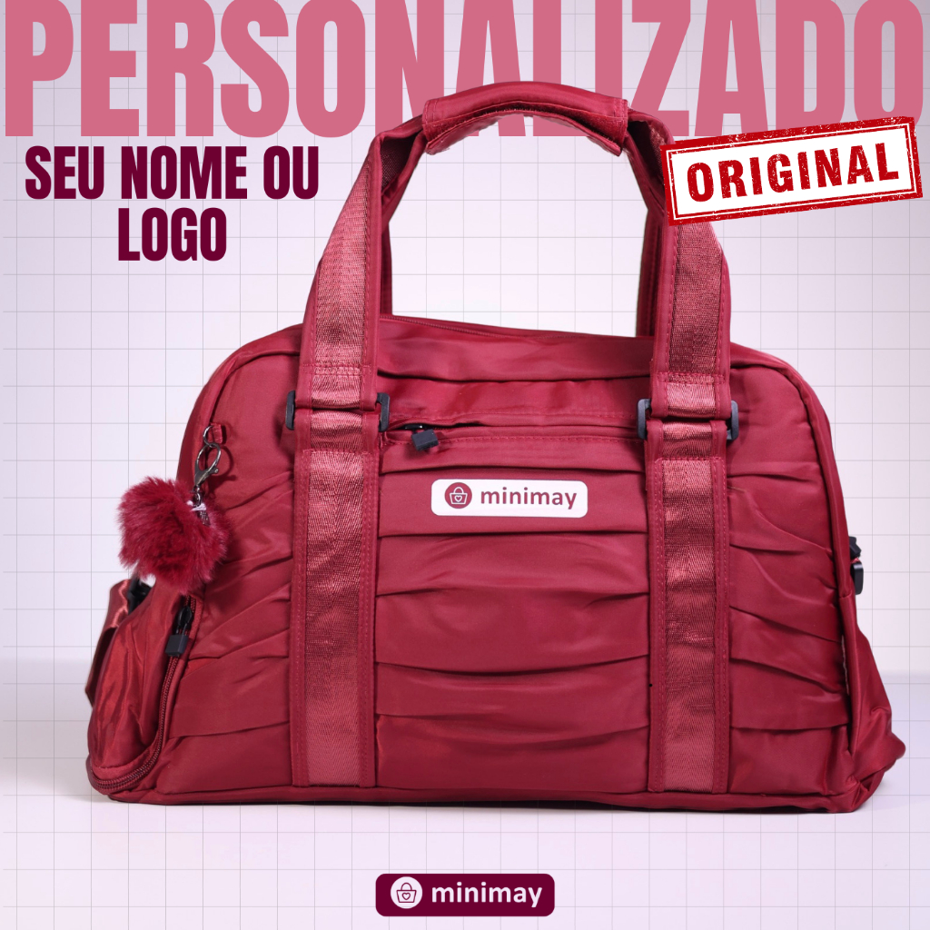 MINIMAY - Bolsa de Academia Personalizada com LOGO ou NOME | Shopee Brasil