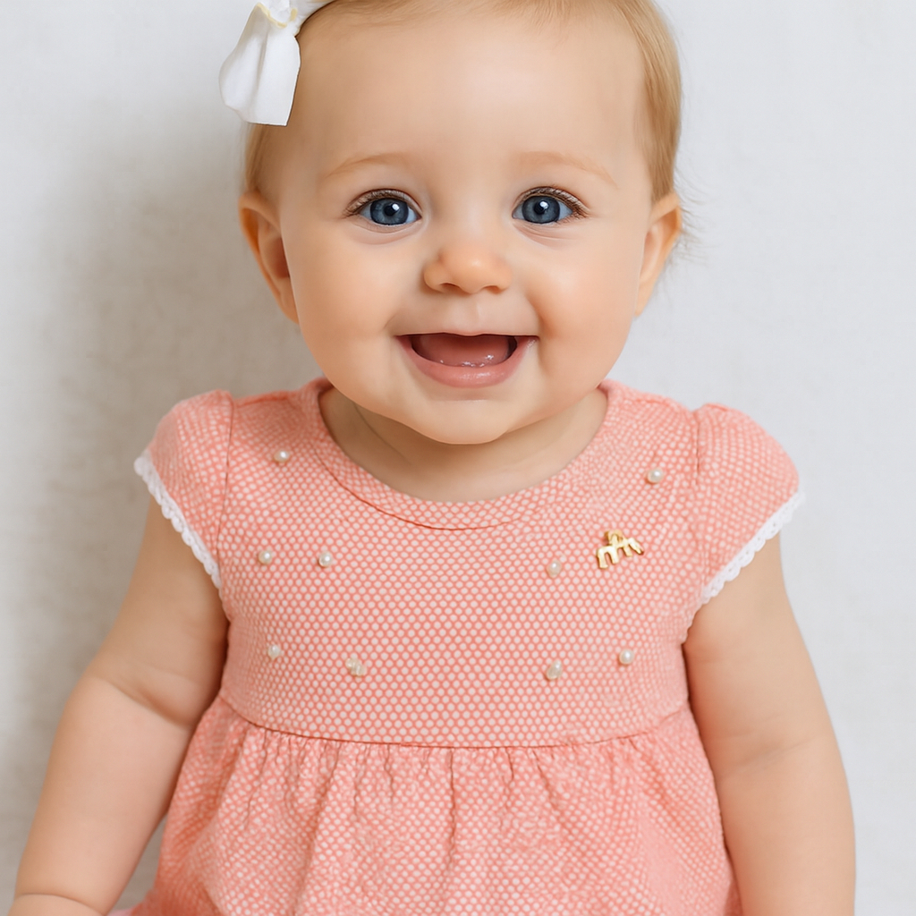 Vestido Bebê Milli&Nina em Cotton Bee | Shopee Brasil