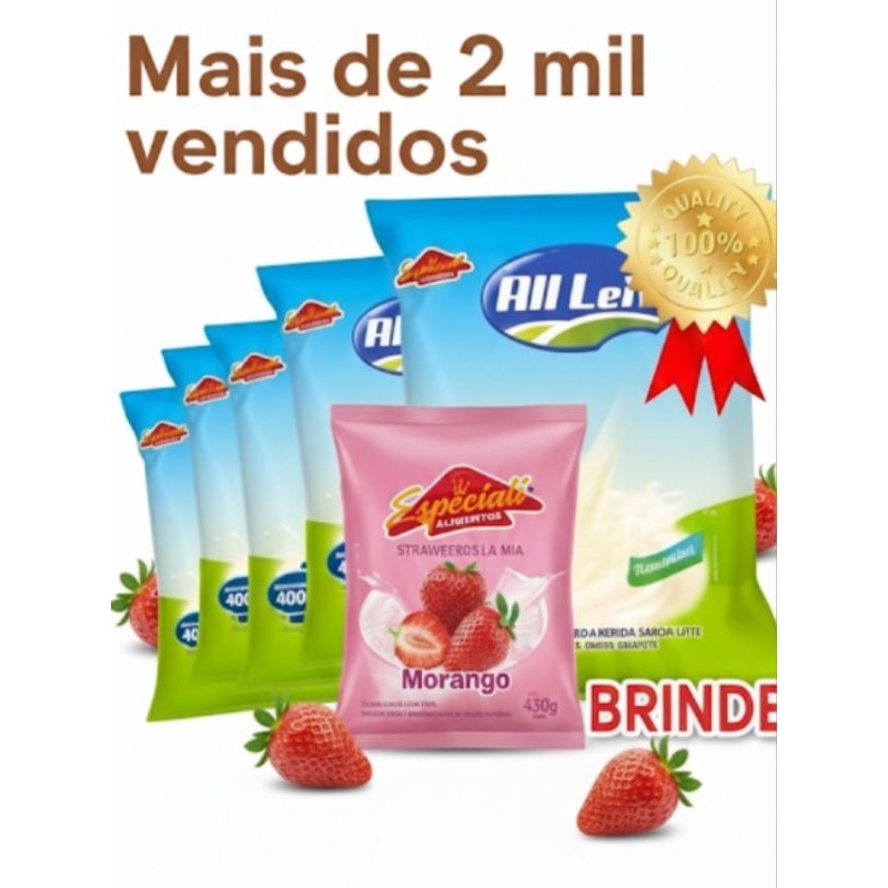 Leite em Pó Compostos Lácteo Sabor Leite Em Pó. 5 Pacotes ...