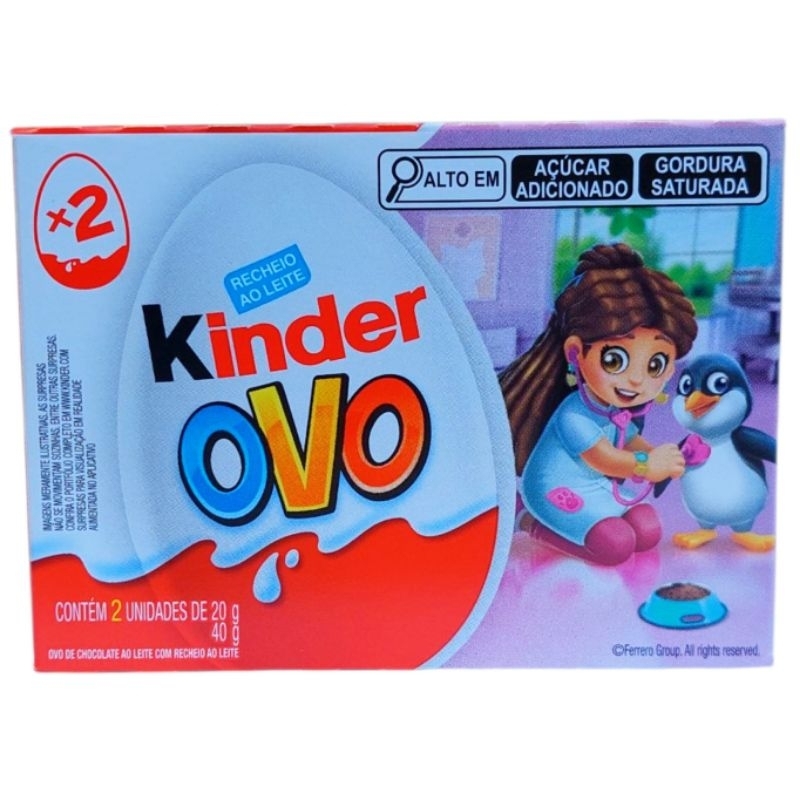 Kinder Ovo Meninas Caixinha Com 2 Unidades de 20g | Shopee Brasil