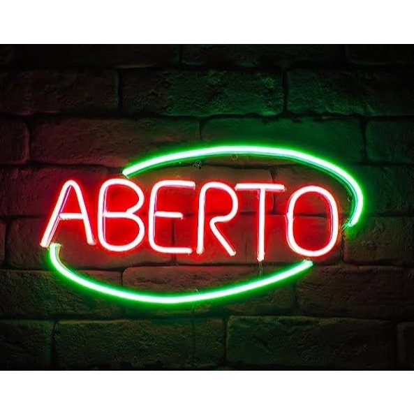 Painel led neon - ABERTO - OPEN | Shopee Brasil