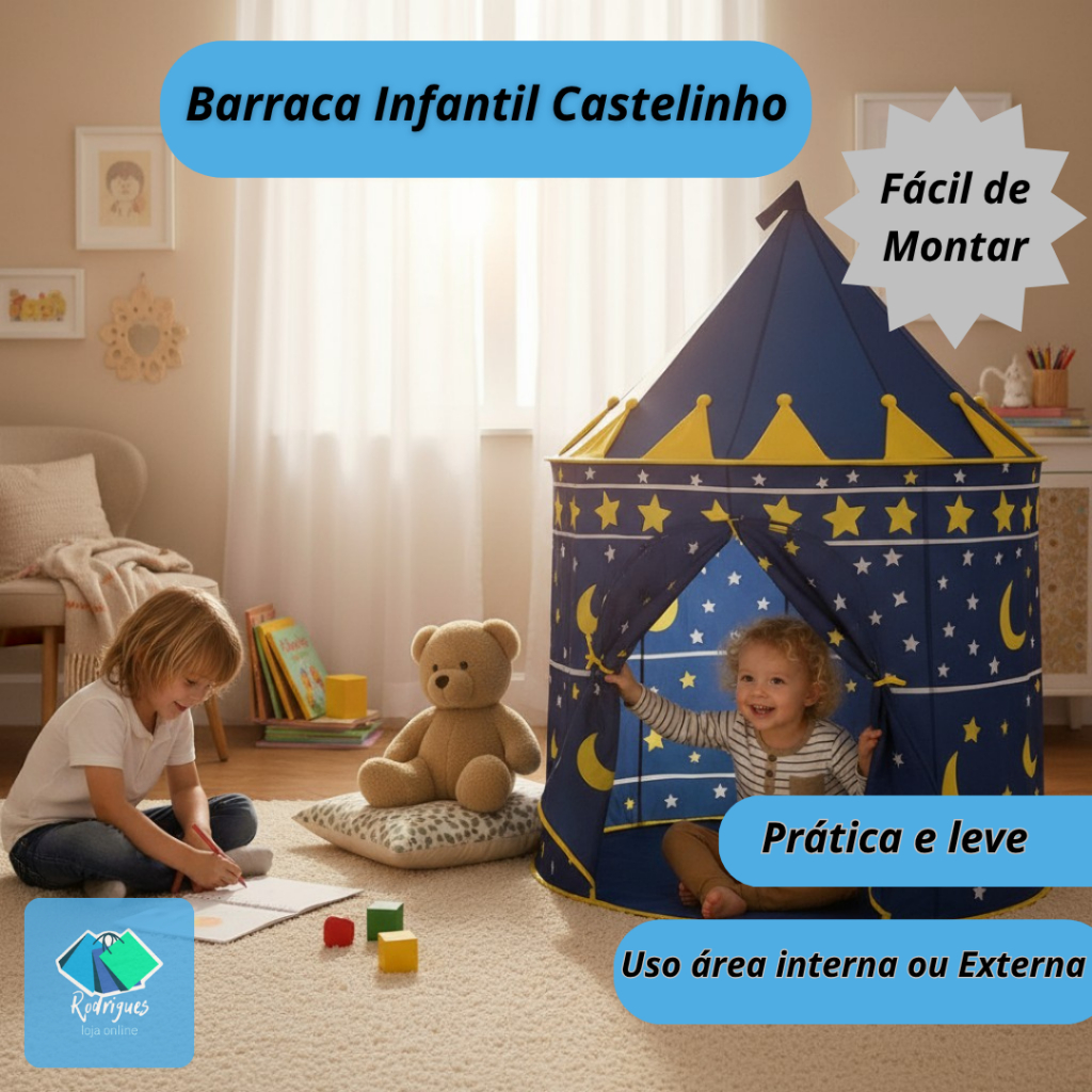 Barraca Infantil Tenda Toca Cabana Castelinho Dobrável | Shopee Brasil