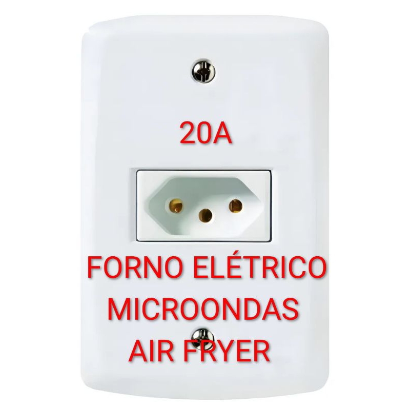 Tomada 20A Tramontina Lux/Aria para Pino Grosso – Forno Elétrico, Air ...