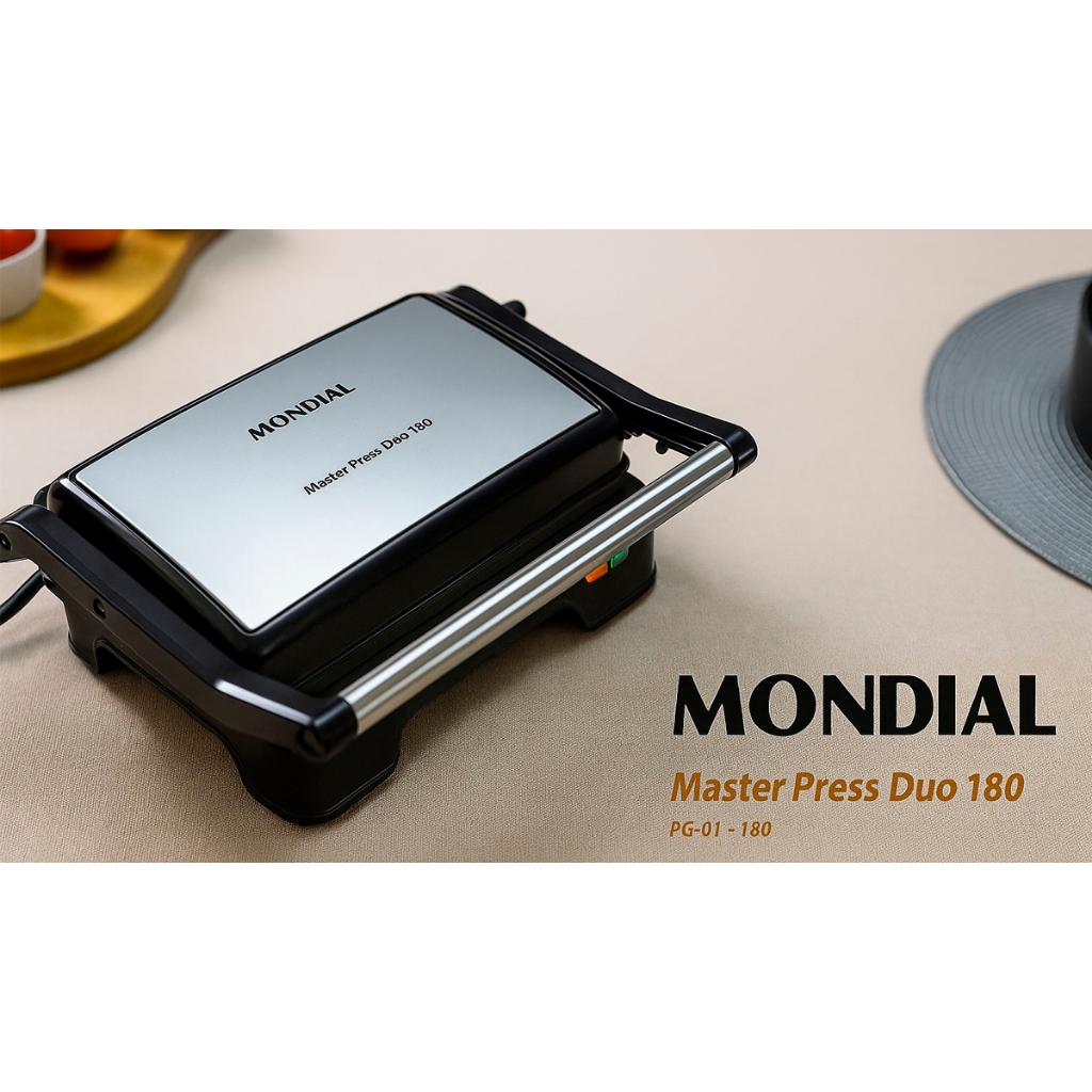 Sanduicheira Master Press Duo 180 Pg-01-180 1000w 110V Preto/inox ...