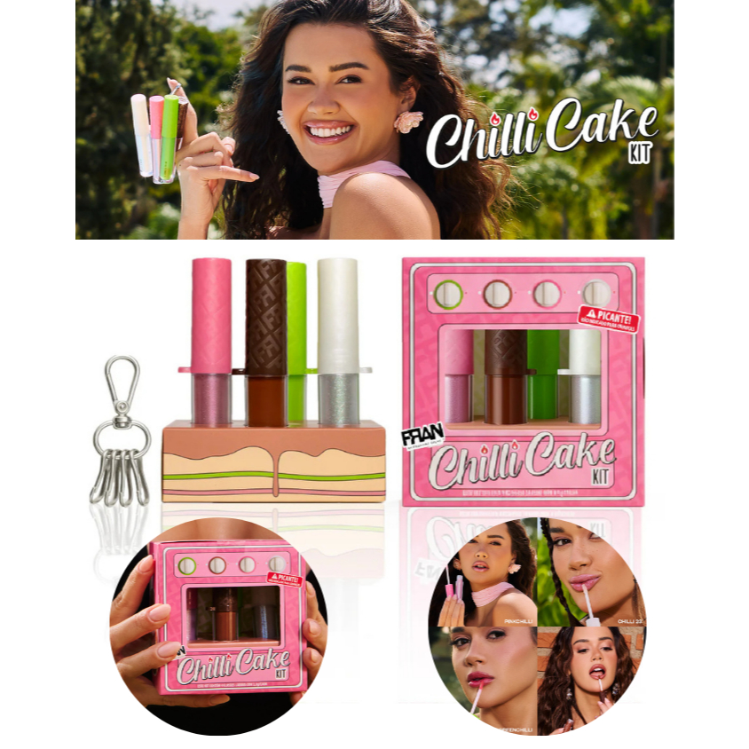 Kit 4 Gloss Labial Baton by Fran Chilli Cake Edição Limitada Aniersário ...
