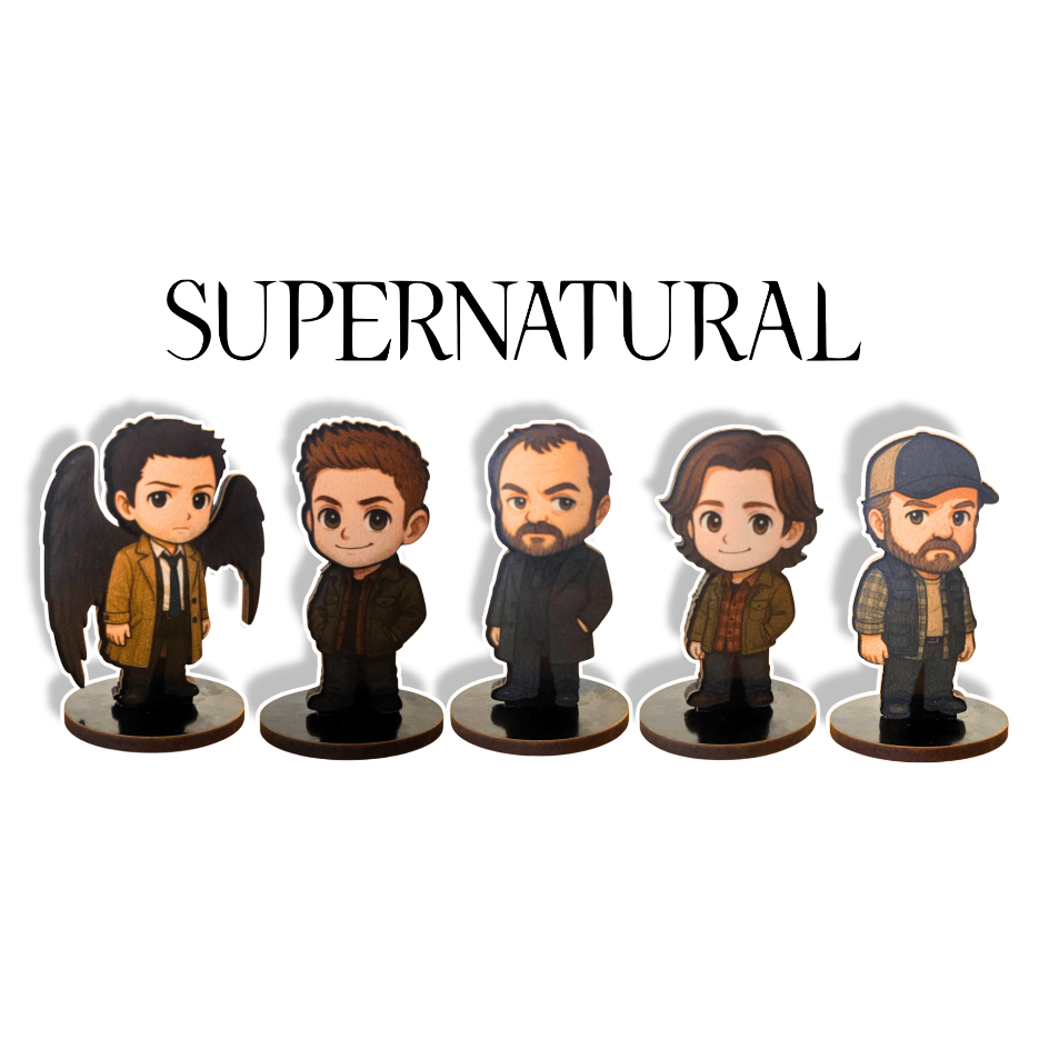 Kit Supernatural Totem Display de Mesa 5 unidades - Sam Dean Castiel ...