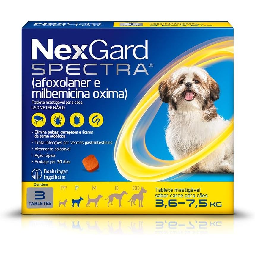Combo Nexgard Spectra 3,6 a 7,5kg Original | Antipulgas E Carrapatos C ...