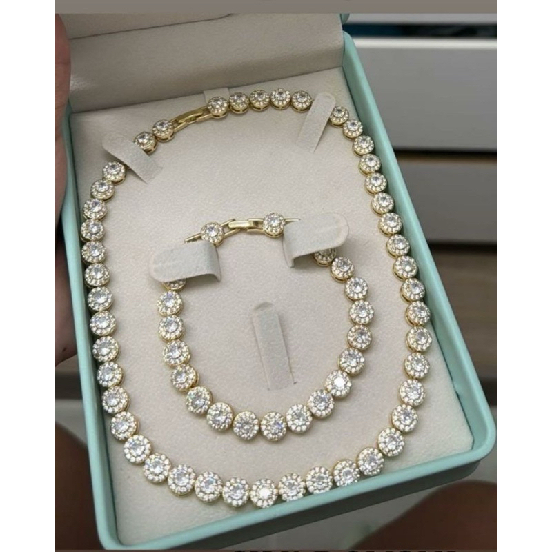 Colar Angel Zircônia Joias Femininas Cravejado Brilhante Ariana ...