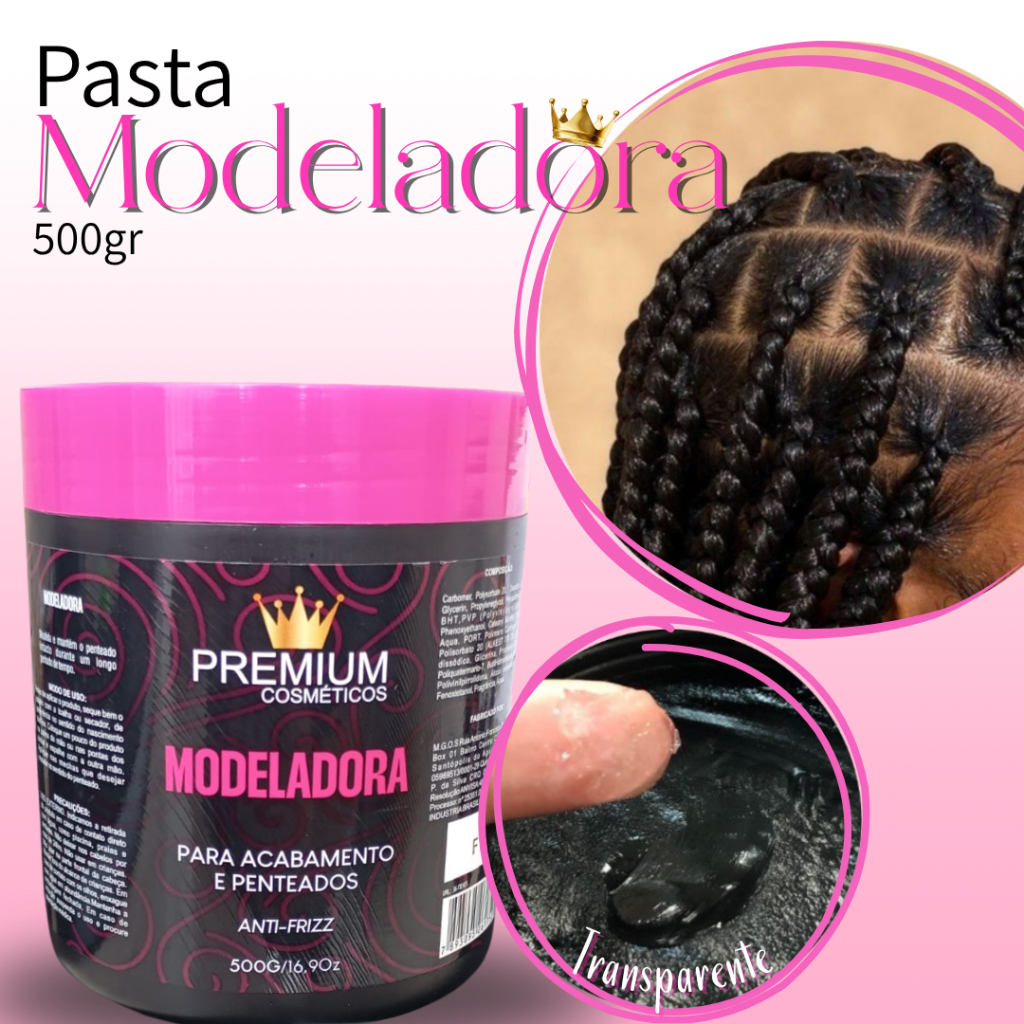 Pomada Capilar Transparente Premium 500g – Efeito Seco e Fios Alinhados ...