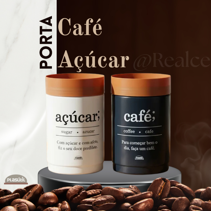Porta Café e Porta Açucar! Minimaslista e Prático - Kit ou Separado ...