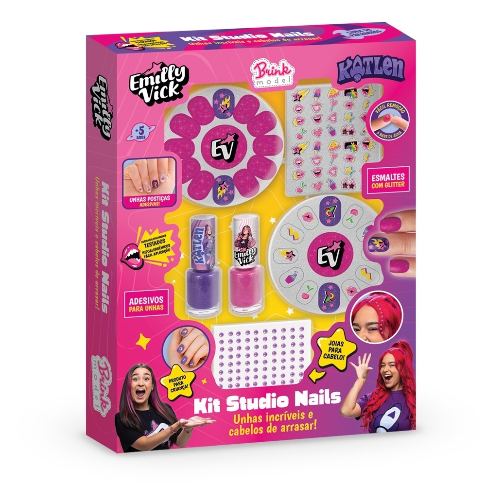 Kit Studio Nails Dos Rosa Emilly Vick E Katlen - Brink Model | Shopee ...