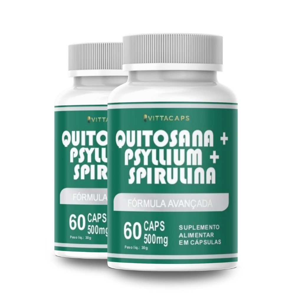KIT 2UNI- QPS-Quintosana, Spirulina, Psyllium | ORIGINAL | Suplemento Alimentar | 500mg-120CAPS ...