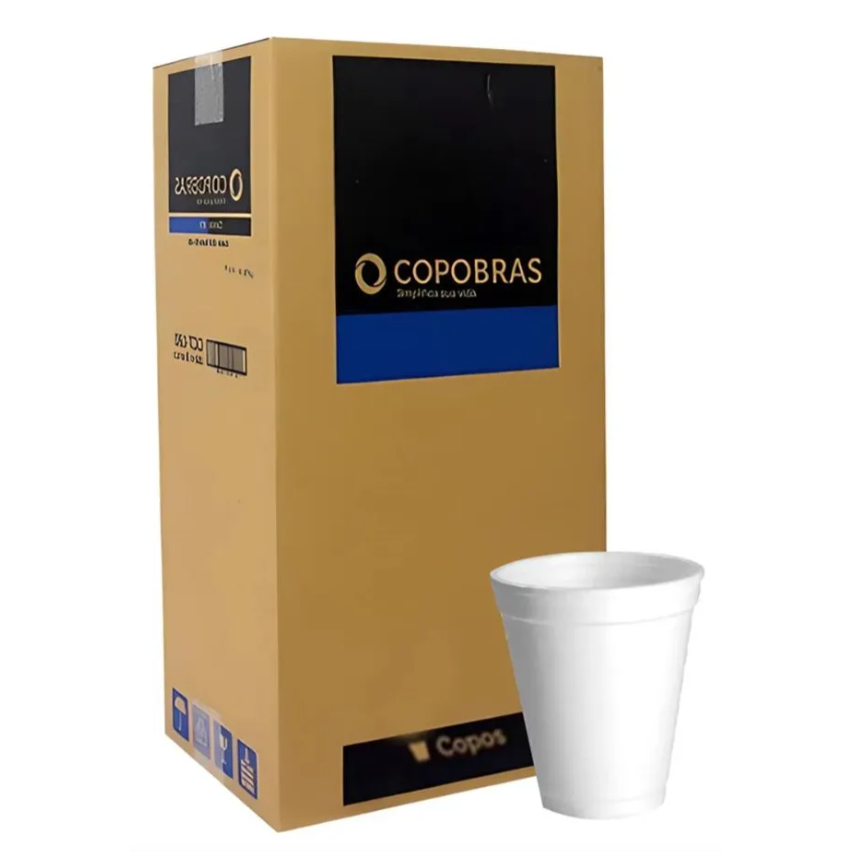 Pacotes de Copo de Isopor 180ml/240ml Copobras com 25 unidades | Shopee ...