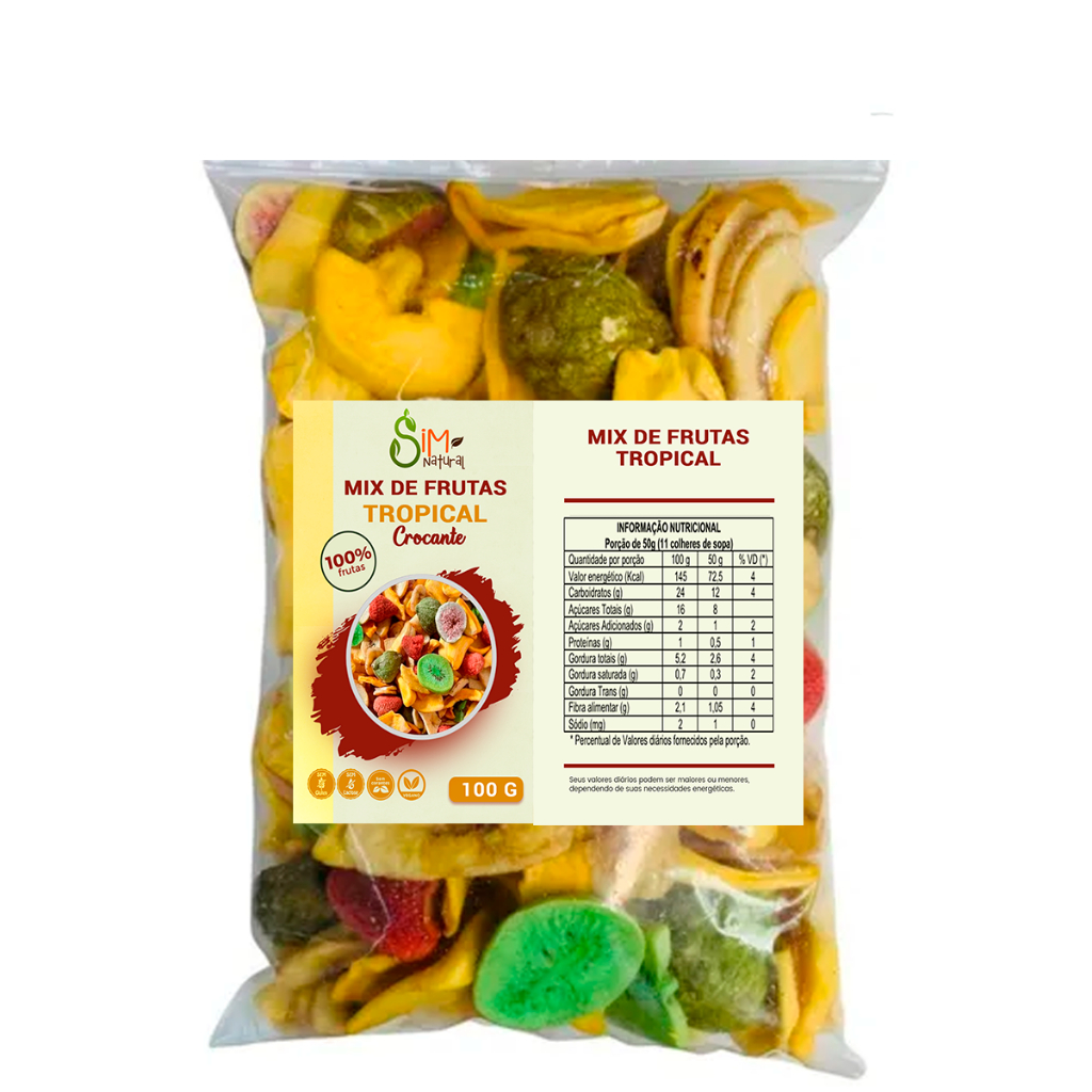 Mix de Frutas Tropicais Premium Snack 100% Natural | Shopee Brasil