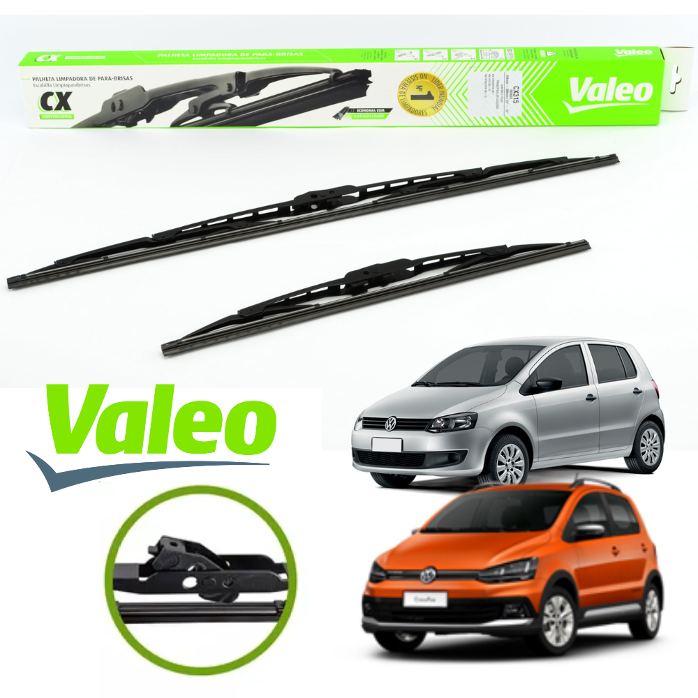 Par de Palheta Limpador Para-brisa VW Fox Original VALEO CX315 22"/15 ...