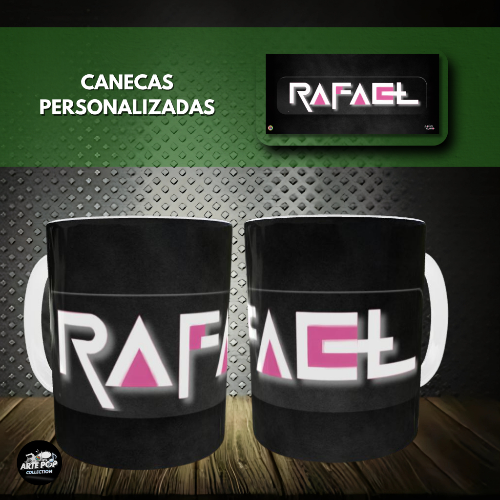Caneca Cerâmica Personalizada | Nomes | Coleção Séries Round 6 Squid ...