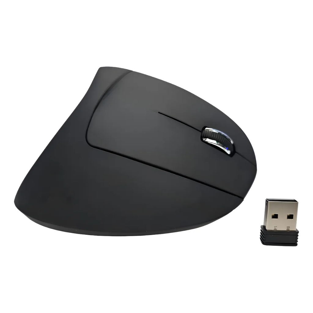 Mouse Vertical Sem Fio Ergonômico Optico Usb Silencioso Gamer | Shopee ...