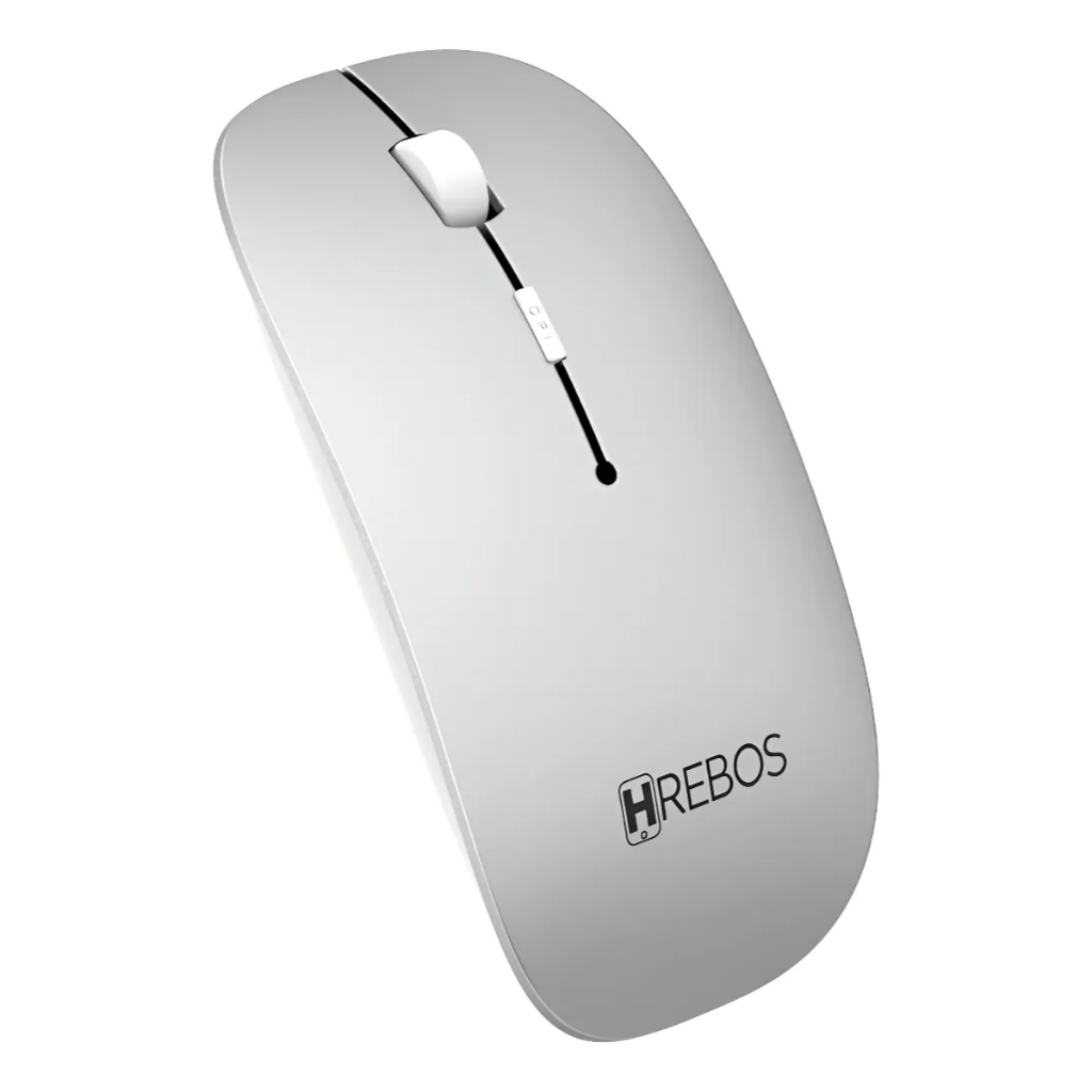 Mouse Sem Fio Modern Bluetooth + Conexão Wireless Hrebos | Silencioso, Ergonómico e Portátil ...
