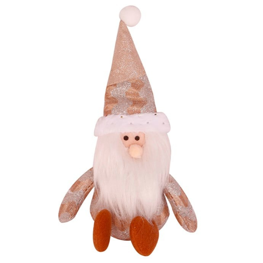 Papai Noel Boneco de Tecido Enfeite Natalino Sentado 18cm | Shopee Brasil