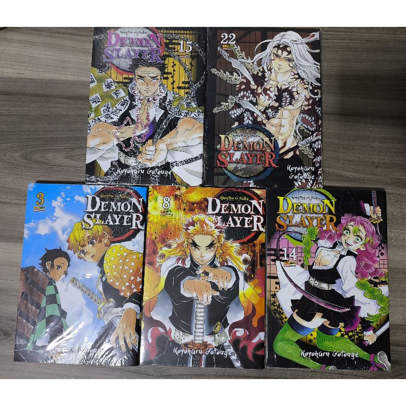 Mangás de Demon Slayer/Kimetsu no Yaba,Vol: 3,8,14,15 e 22 | Shopee Brasil