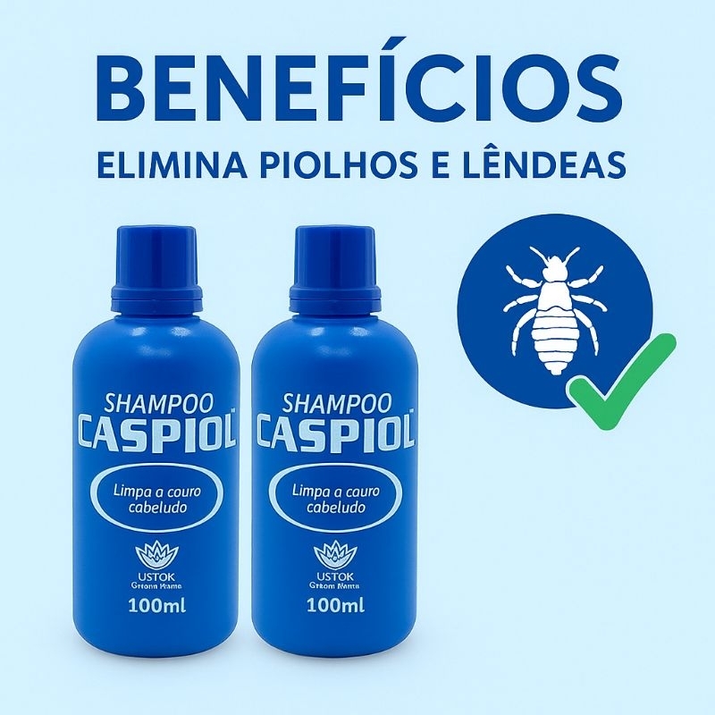 Caspiol Kit 2 Shampoo Contra Piolhos e Lêndeas – Tira Caspa e ...