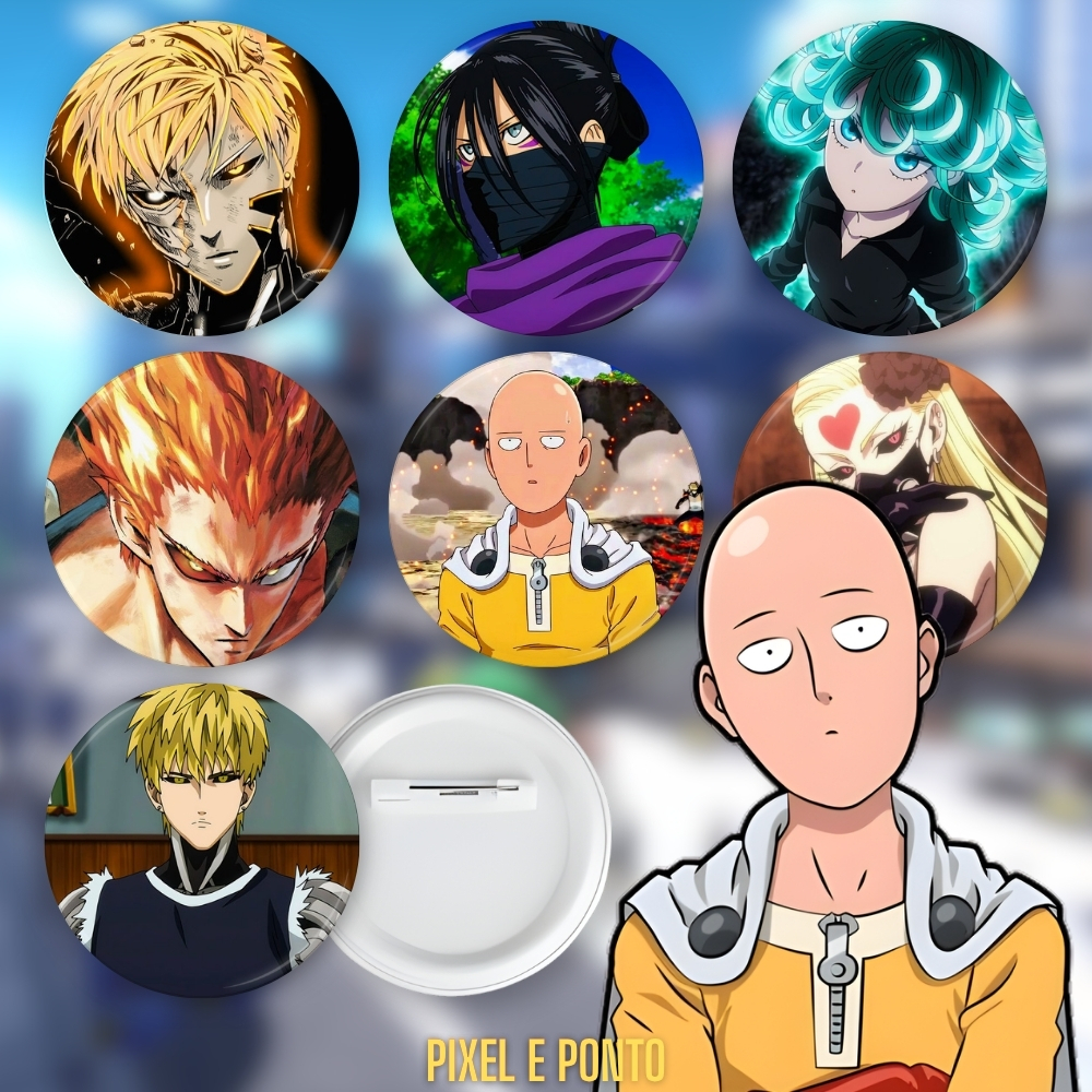 Bottons One Punch Man Anime Bottom Saitama - Botons - Buttons Broche ...