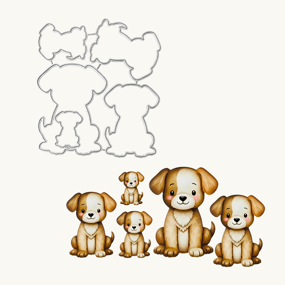 Faca De Corte E Relevo Scrapbook Cachorro Caramelo By Anne | Shopee Brasil