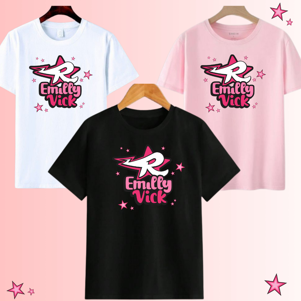 Camiseta Camisa Blusa Emily Vick Estampada Estrelas Malha Fria ...