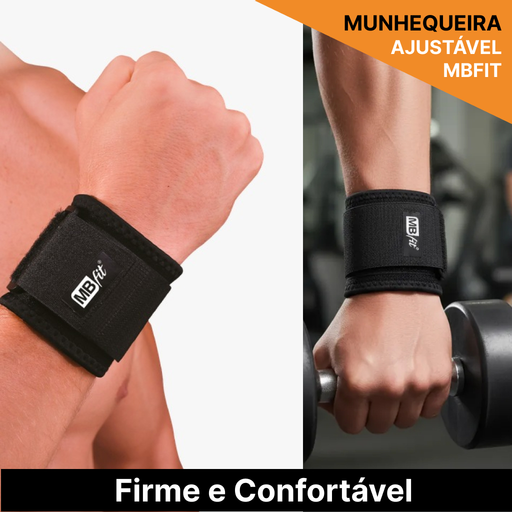 Munhequeira Ajustável MBFIT Alta Compressão – Suporte e Proteção para ...