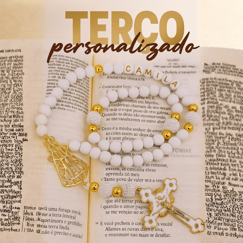 Terço Católico Personalizado Com Nome Artigos Religiosos Catolicos ...