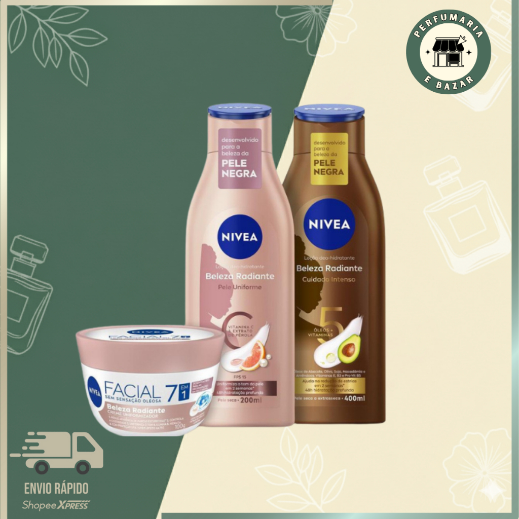 Kit Nivea Pele Negra - Beleza Radiante. | Shopee Brasil
