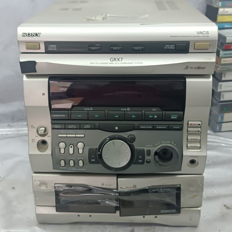Sucata Central Rádio Sony MHC-GRX7 (ler Descrição) | Shopee Brasil
