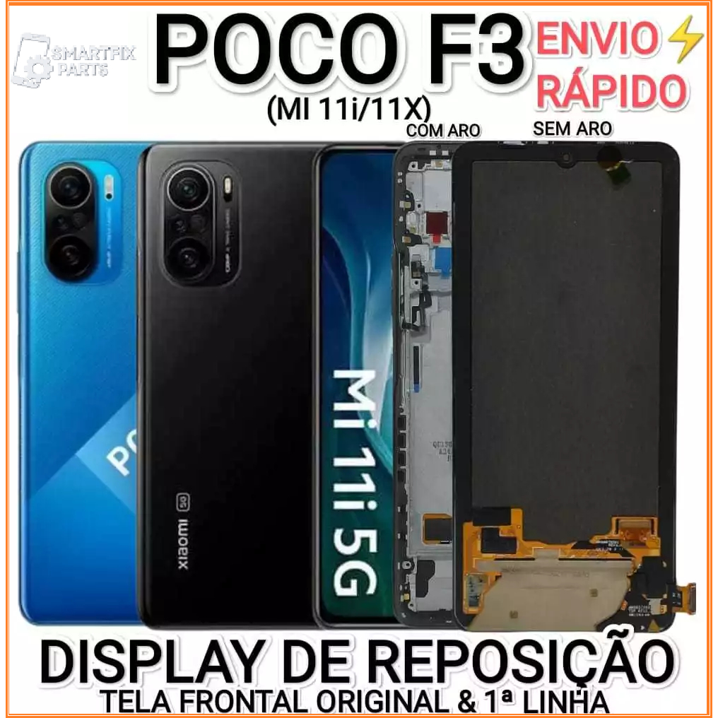 Display Poco F3 5G/Mi 11i/Xiaomi 11X Amoled Sem/Com Aro Moldura ...