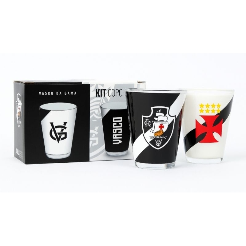 Kit 2 Copos Shot Vasco da Gama Oficial – Vidro Personalizado / Taça ...
