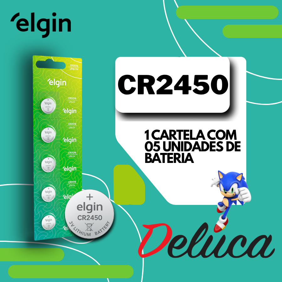 Elgin CR 2450 3v 1 cartela c/ 5 unidades | Shopee Brasil